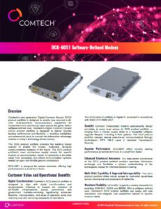 Digital Common Ground Modem Product Line - Comtech Telecommunications Corp.