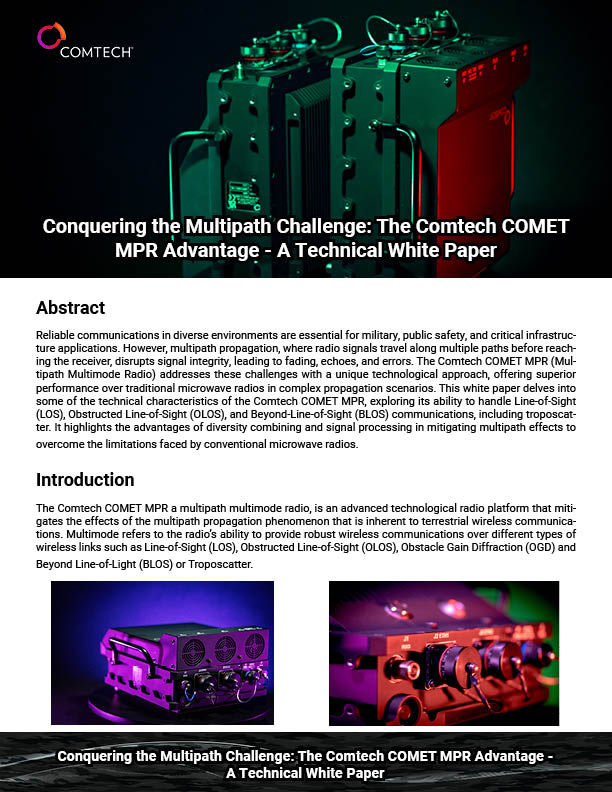 Comtech COMET MPR Whitepaper - Comtech Telecommunications Corp.